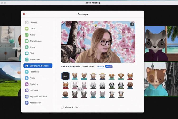How to use avatars in Zoom: Be a fox in your next video call