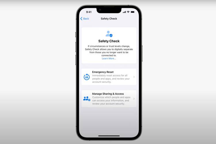 What is Apple Safety Check and how do you Emergency Reset?