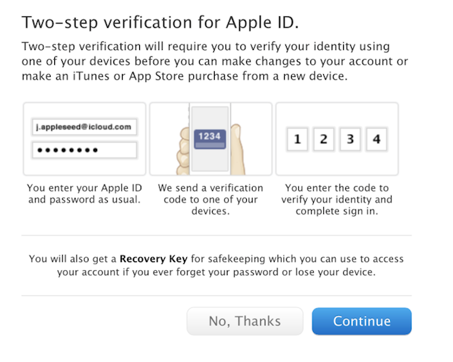 Apple rolls out two-step verification for Apple IDs, adding extra security
