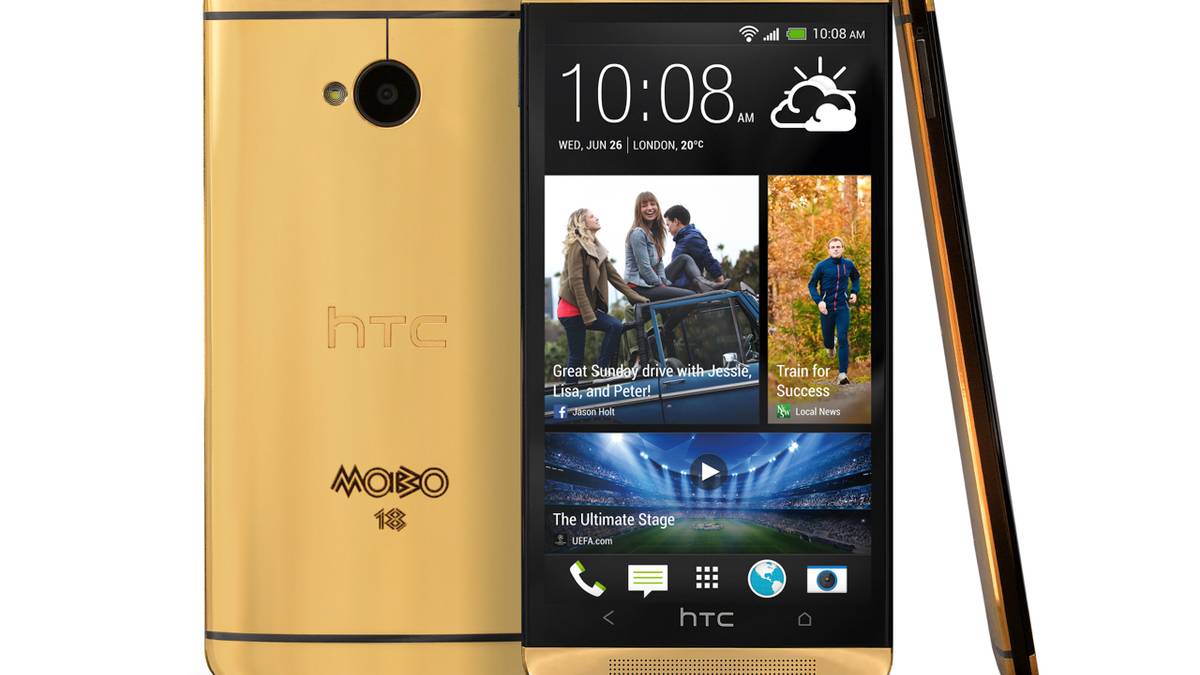 Gold HTC One official: Limited edition model goes to MOBO winners