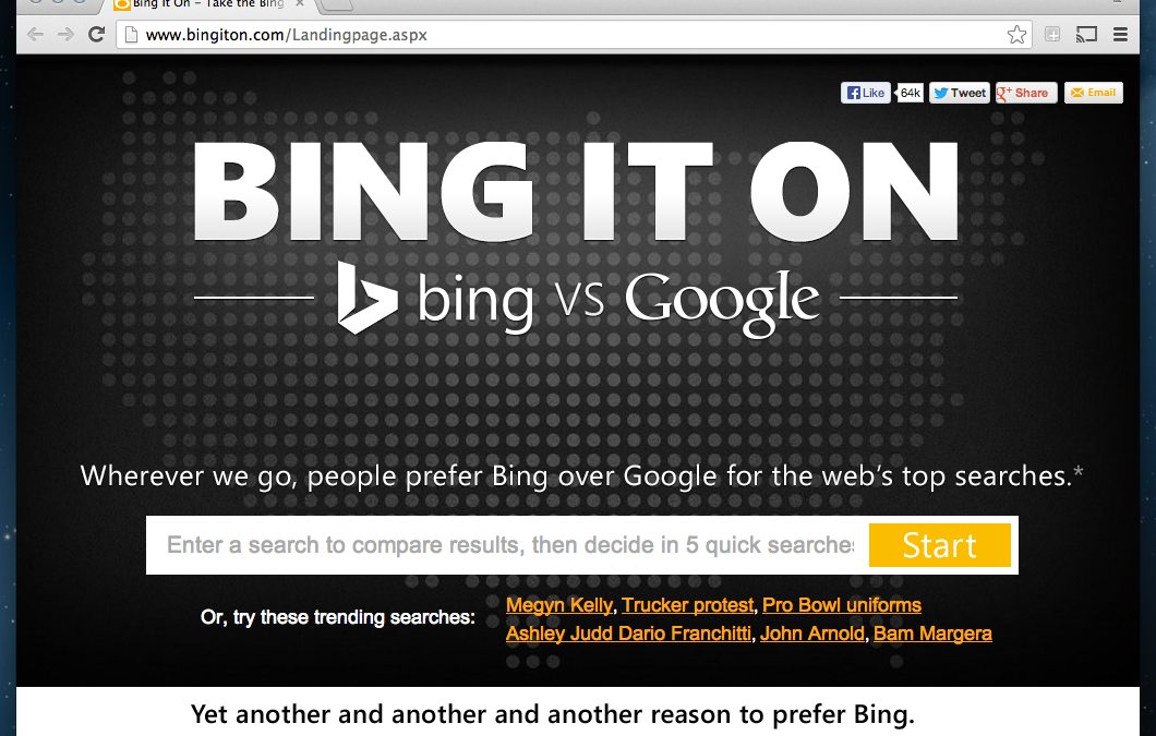 Microsoft Bing It On campaign targets 'habitual' Brits