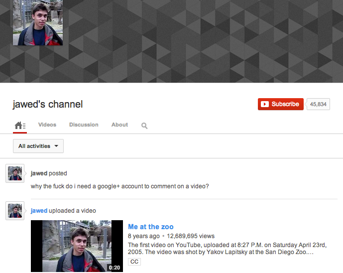 YouTube co-founder not a fan of Google+ comments on YouTube