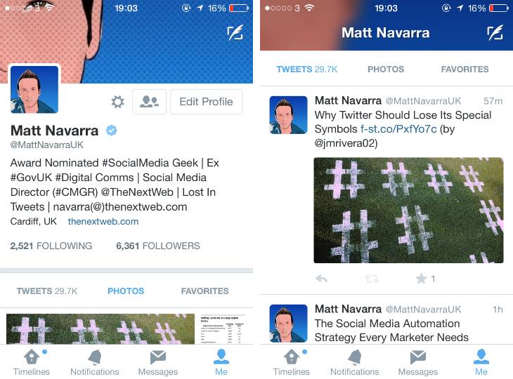 Twitter's iOS app tests new design, and it's similar to the profile ...