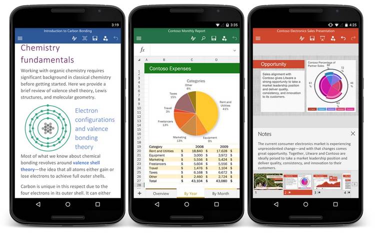 Microsoft Office officially launches for Android phone, includes three ...