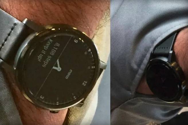 Somebody actually saw Moto 360 2 while on a Chicago train and snuck a pic