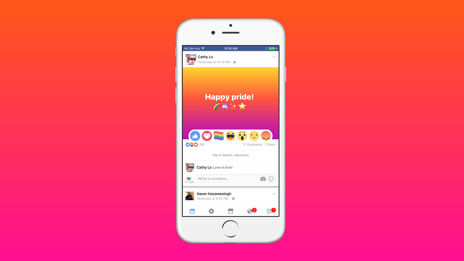 Facebook Pride reaction: Here's how to get that rainbow flag 'like' button