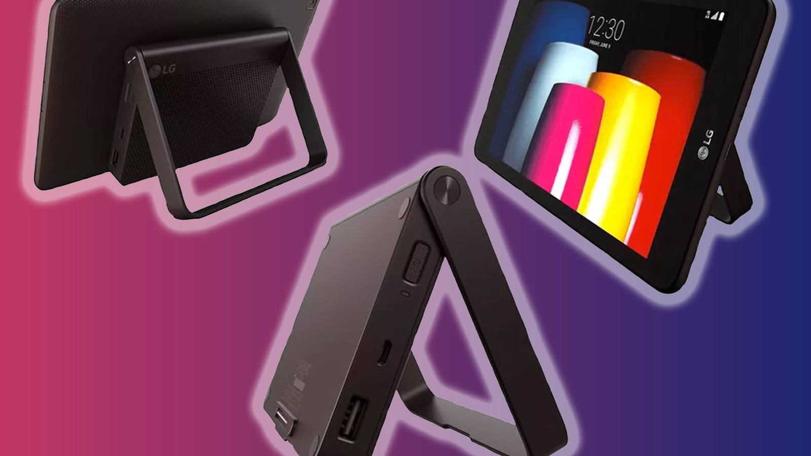 New LG GPad tablet leaks out, huge battery stand thingy and all