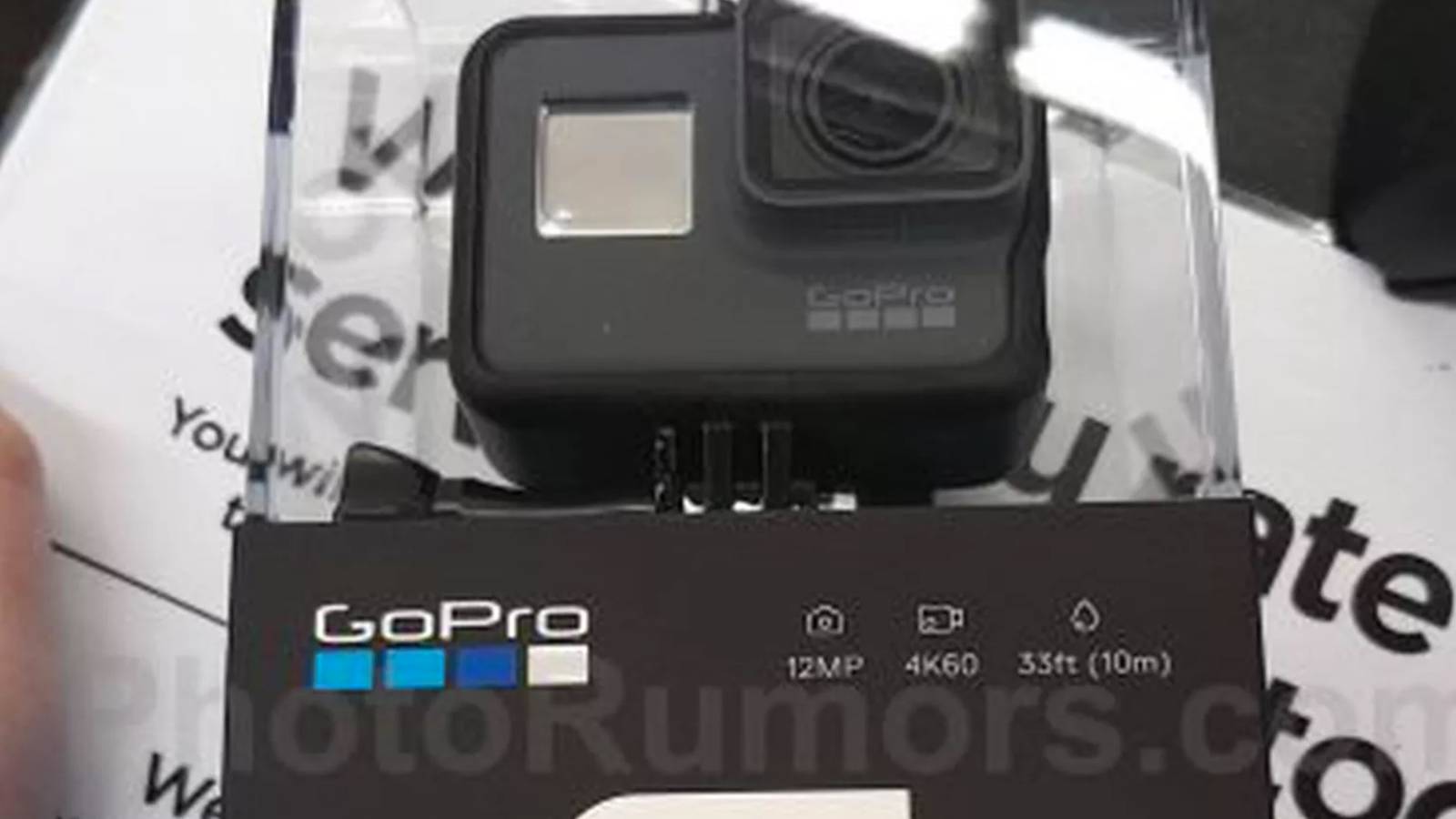 GoPro Hero 6 action camera pictured in leaked retail box with key specs