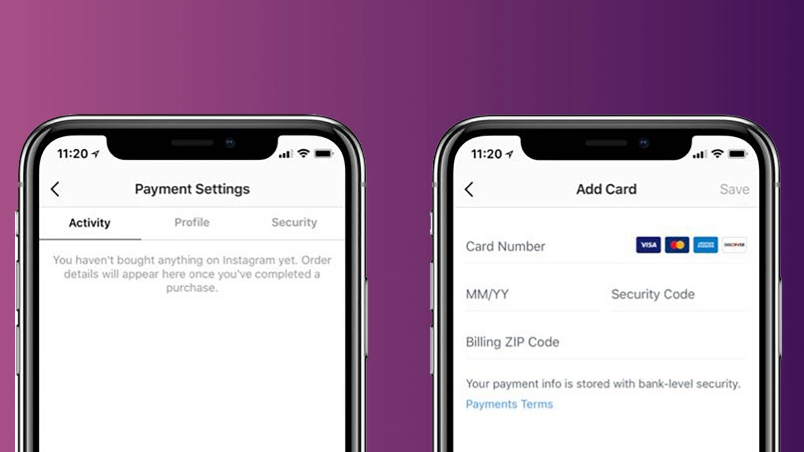 Instagram now lets users natively add credit and debit cards for shopping