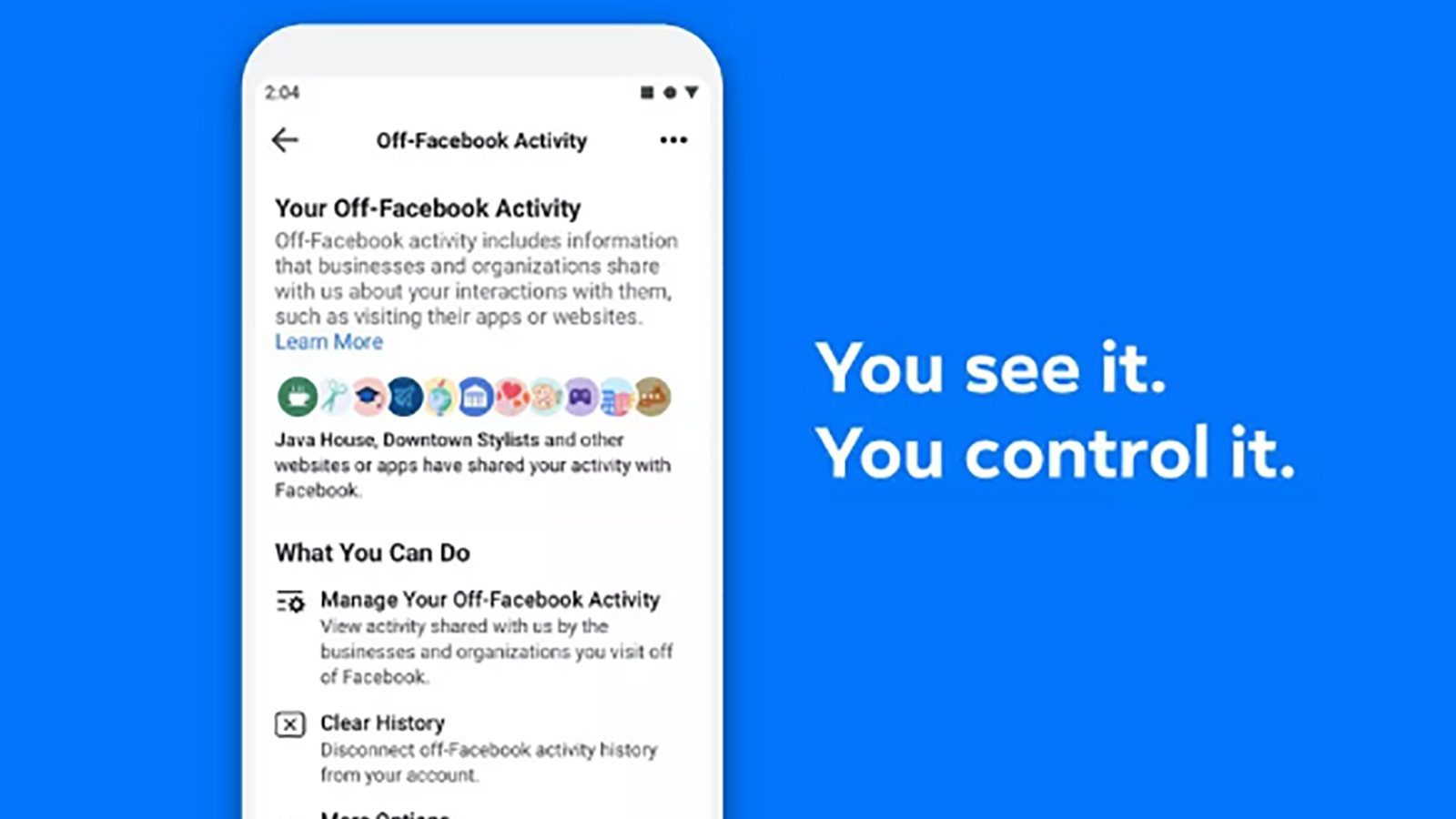 What is Facebook's Clear History tool and how does it work?