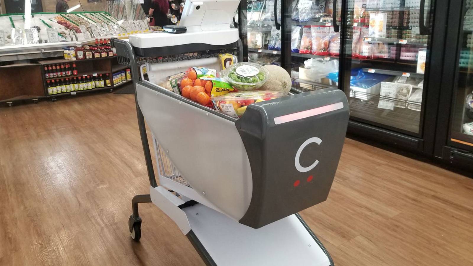 This smart shopping cart eliminates the need for cashiers