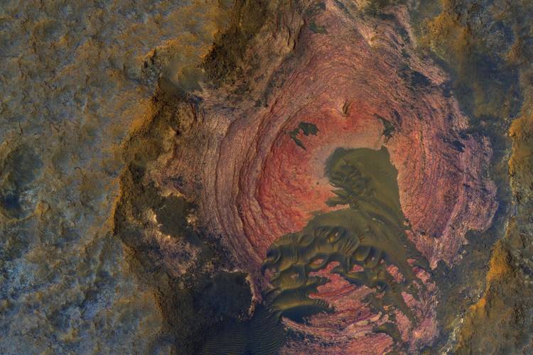mars crater never