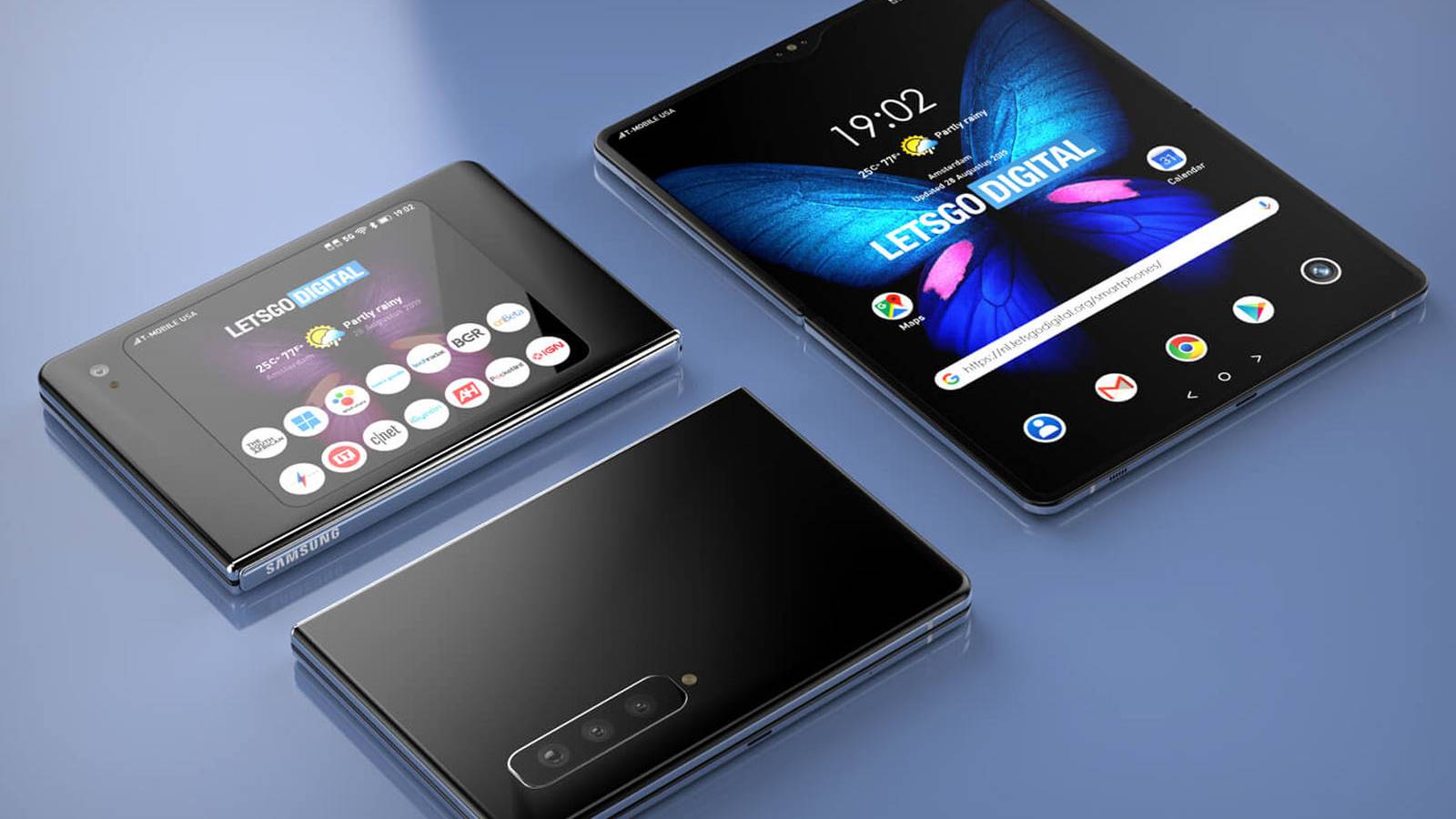 Here's what a Samsung horizontal folding phone could look like