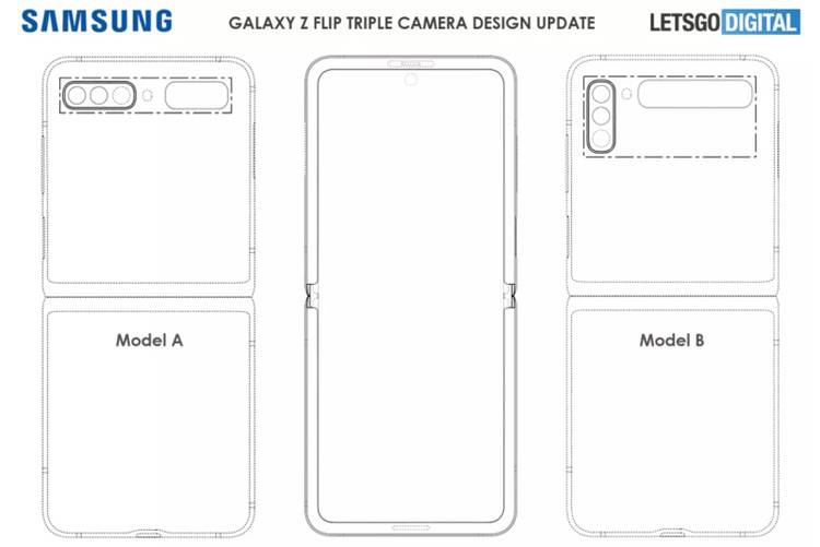 Galaxy Z Flip 2 pictured in renders with vertical cameras