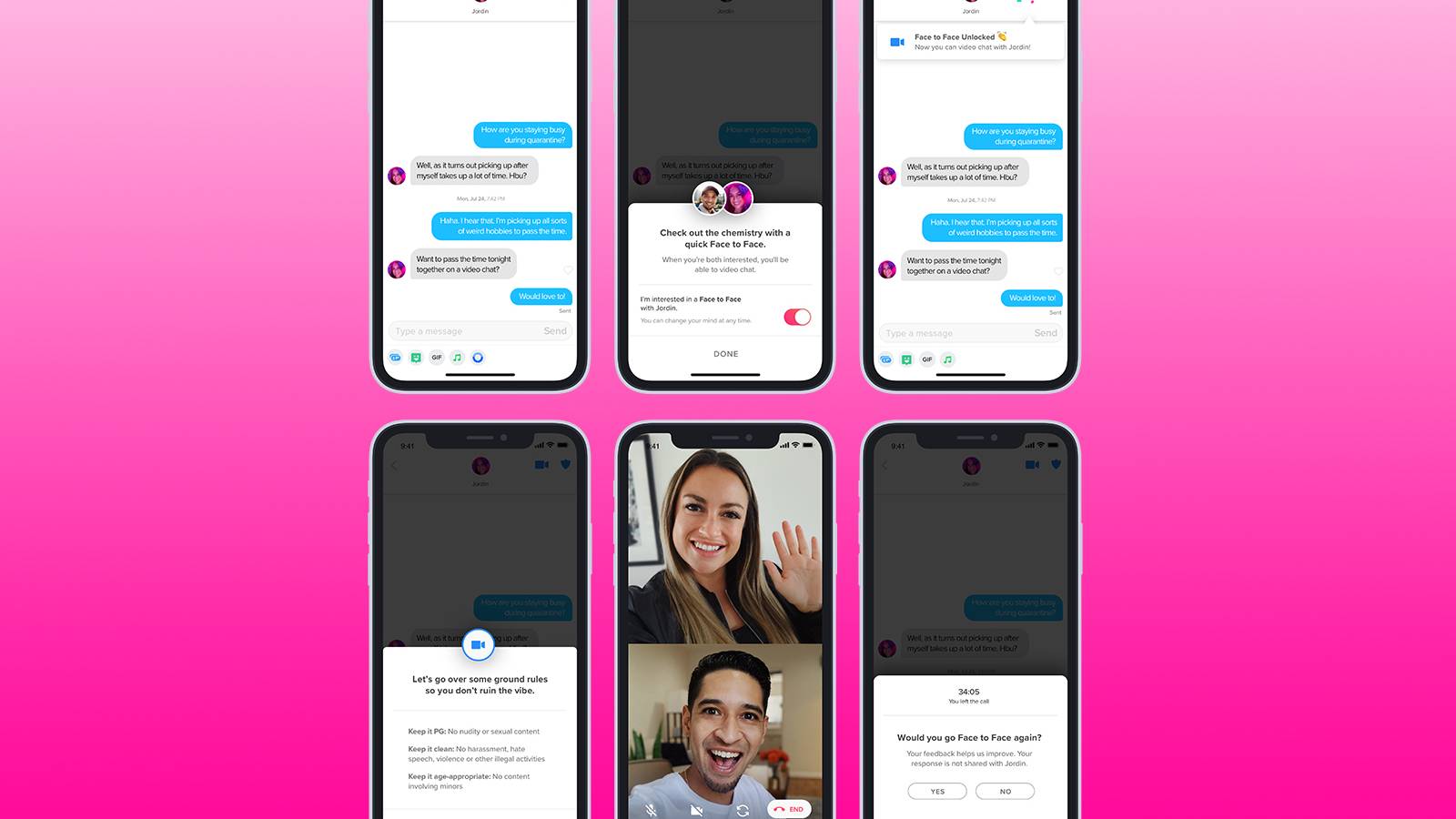 Tinder Face to Face is new video chat service for members