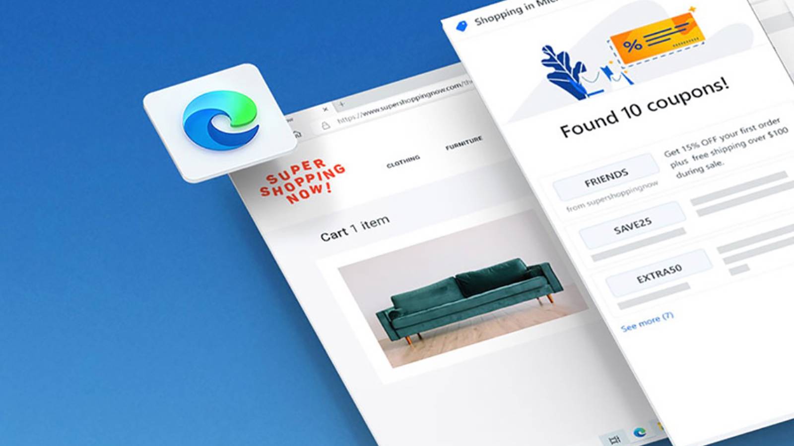 New Microsoft Edge update: Coupons, promo codes now appear