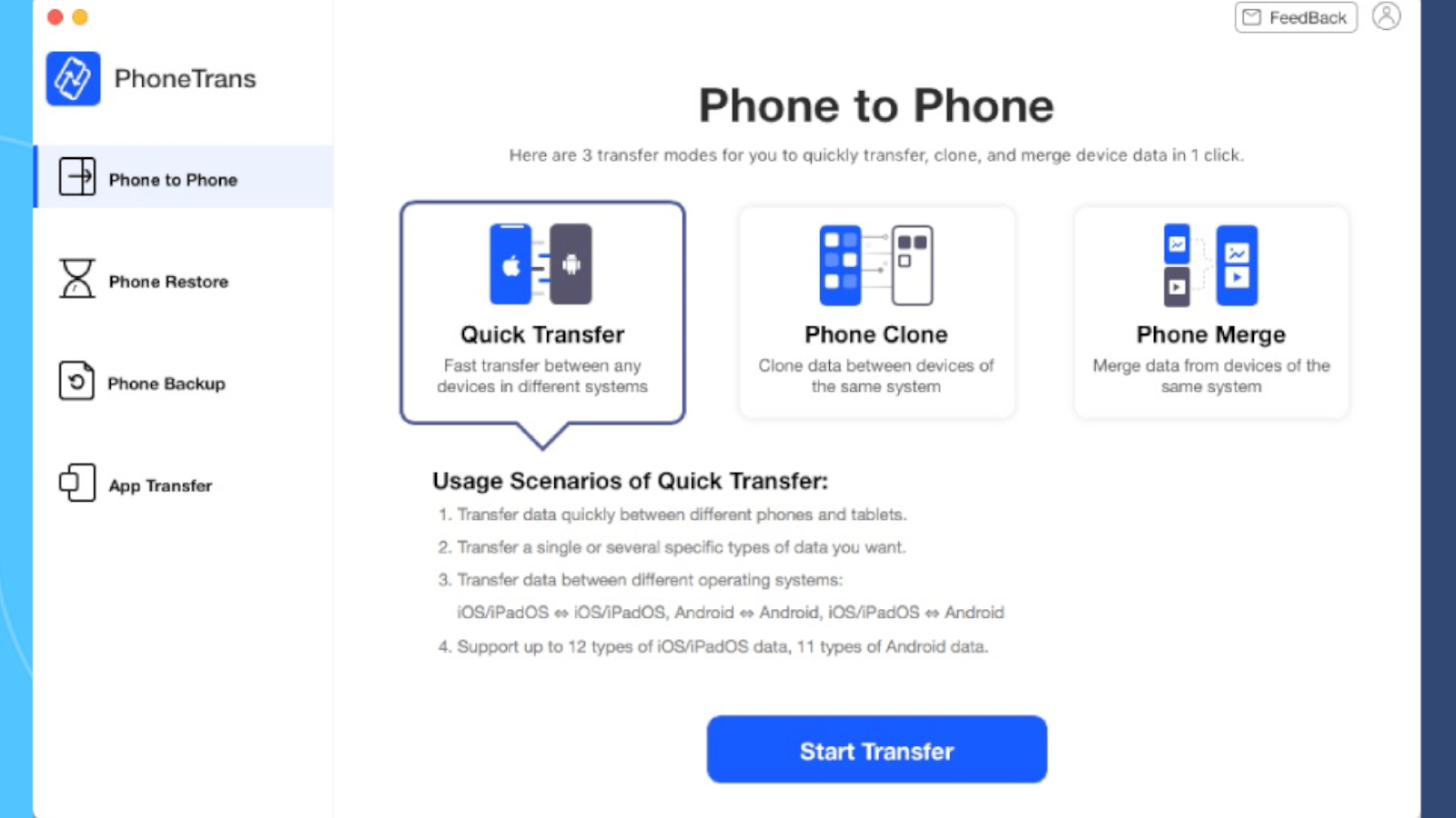 PhoneTrans: Full-way Phone to Phone Transfer Tool