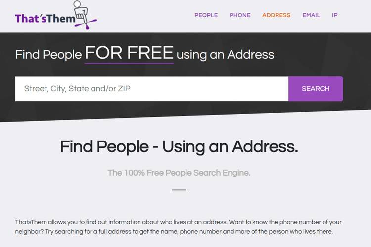 Address lookup: Find any address you want to know (Free)
