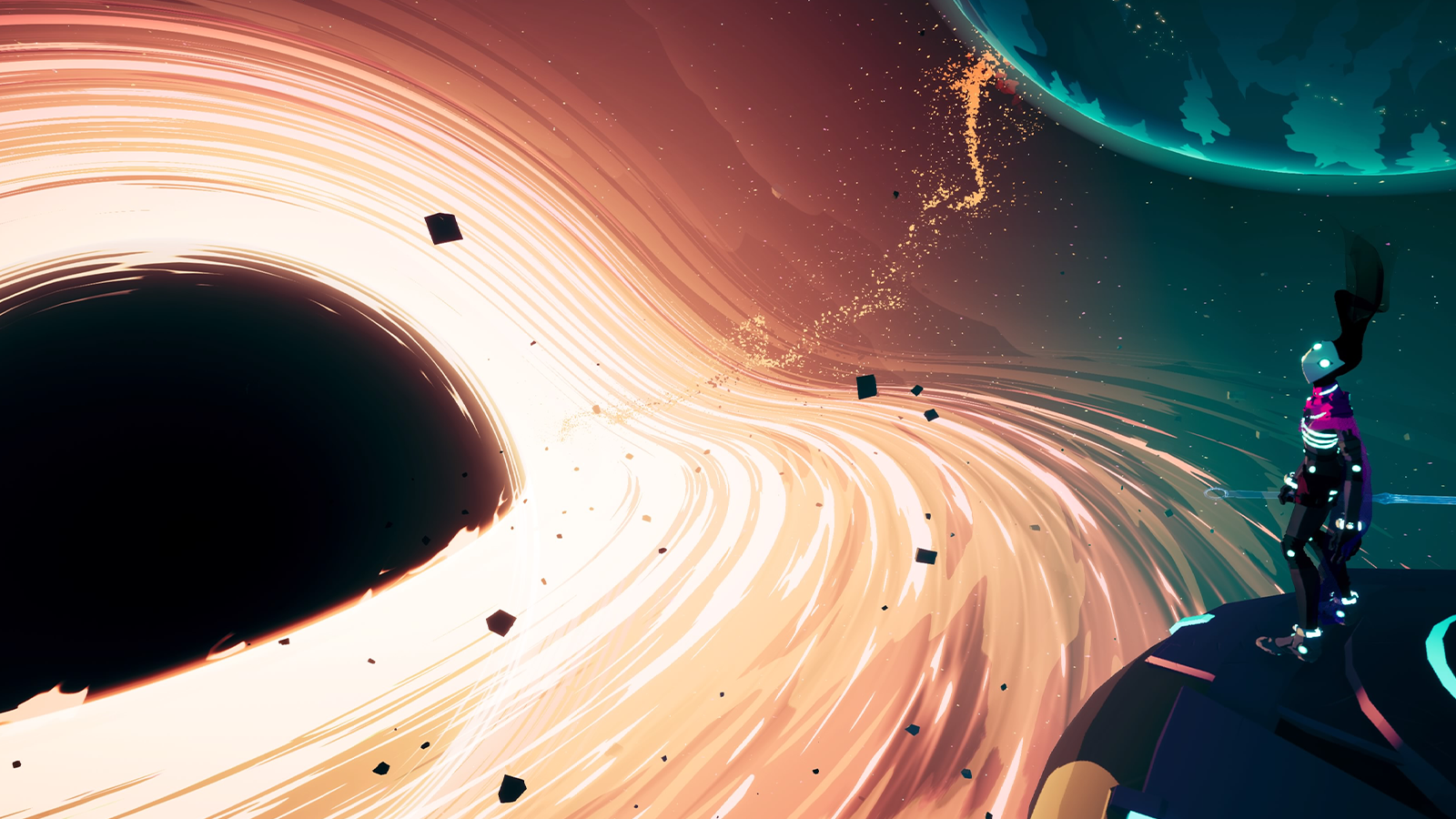 Solar Ash review: Rollerblading through the end of time