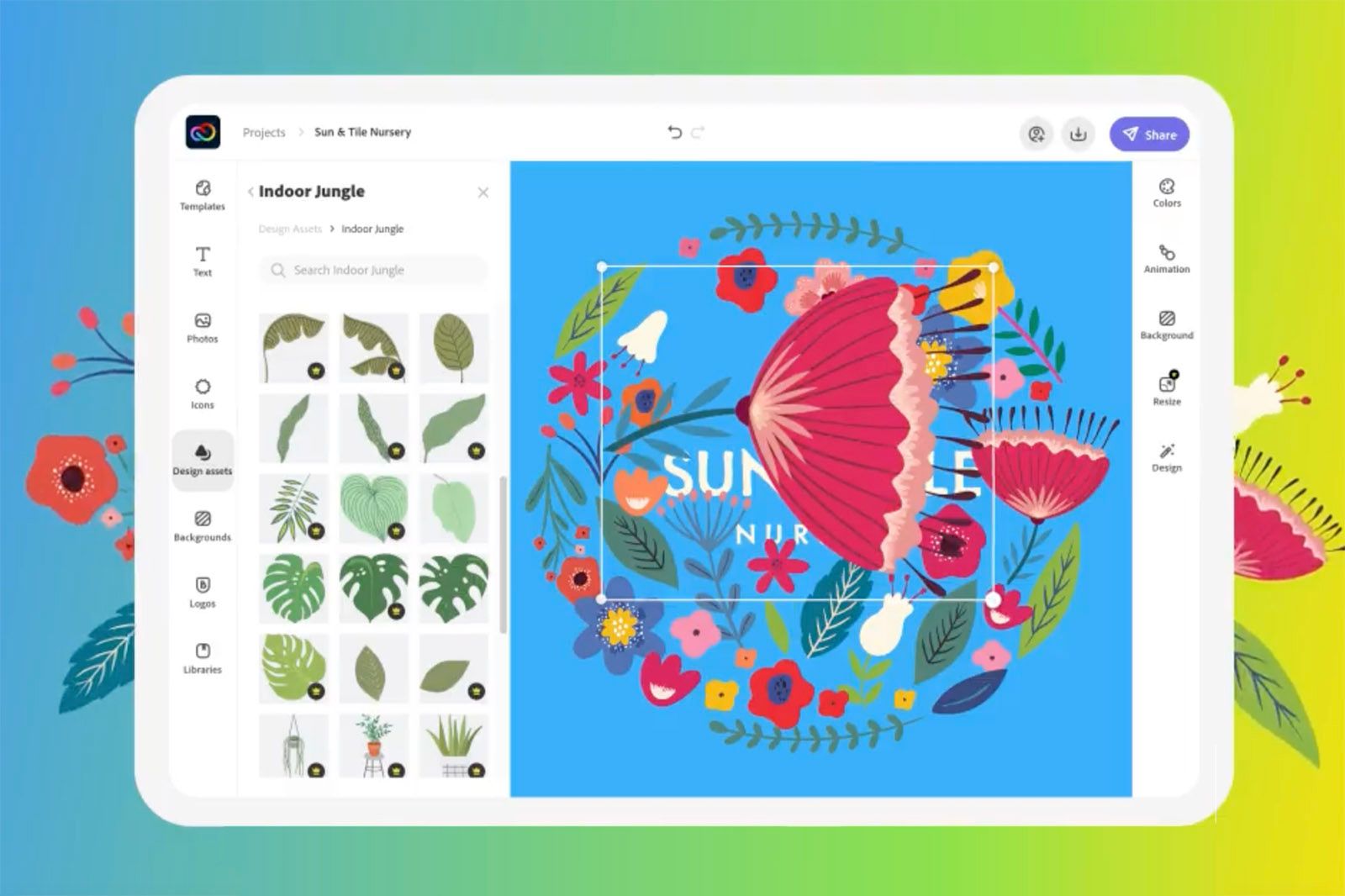How to use generative AI fill in Adobe Express