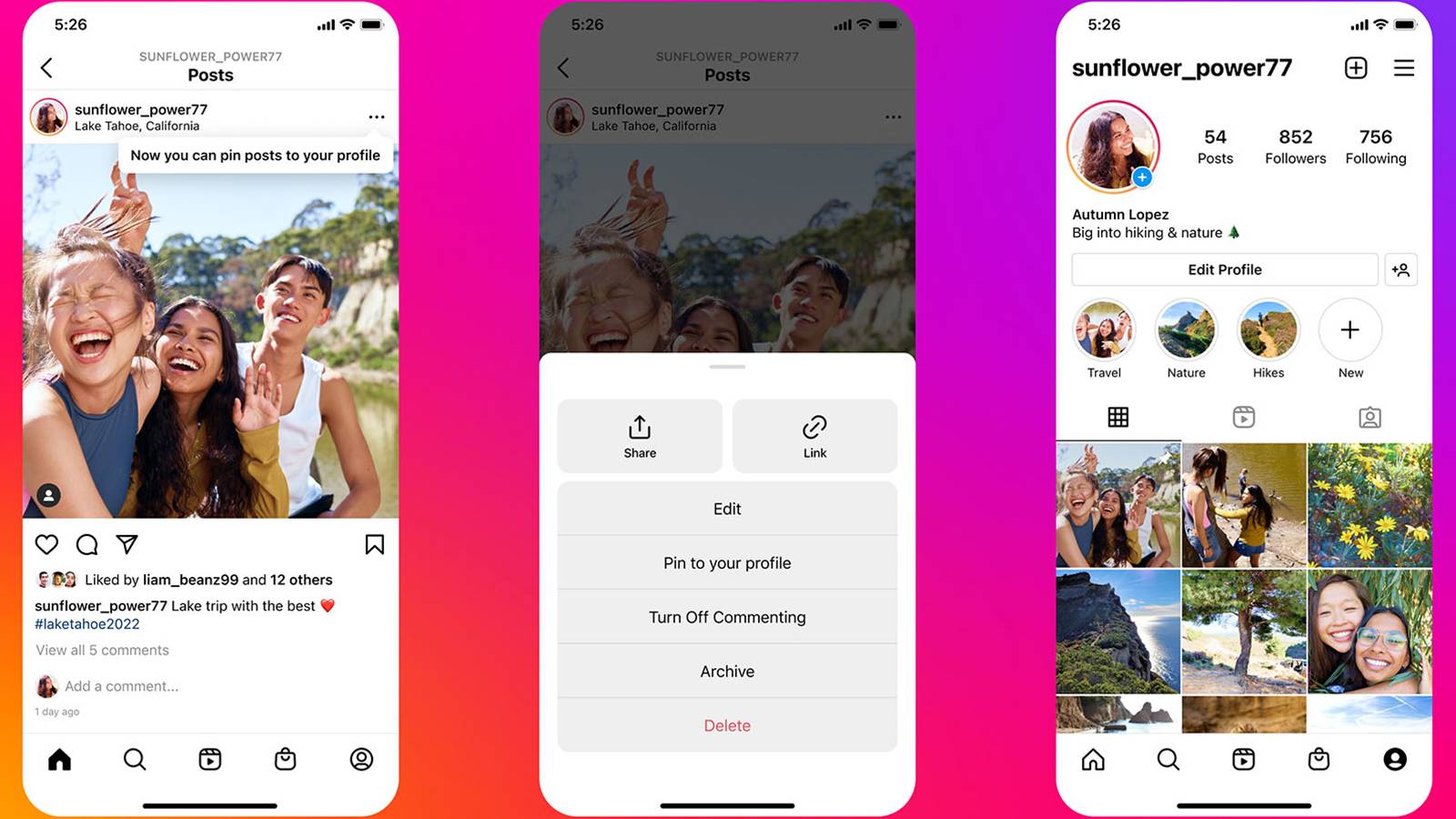 How to pin Instagram posts and reels to your profile