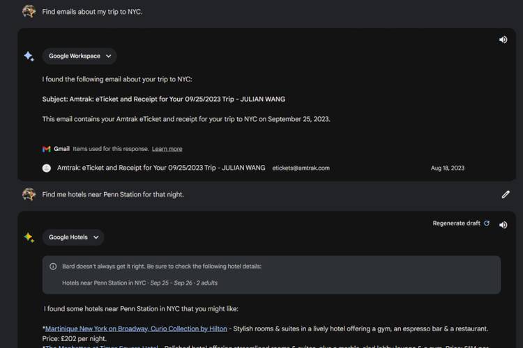 How to use Google Bard to help you write better emails and better Docs