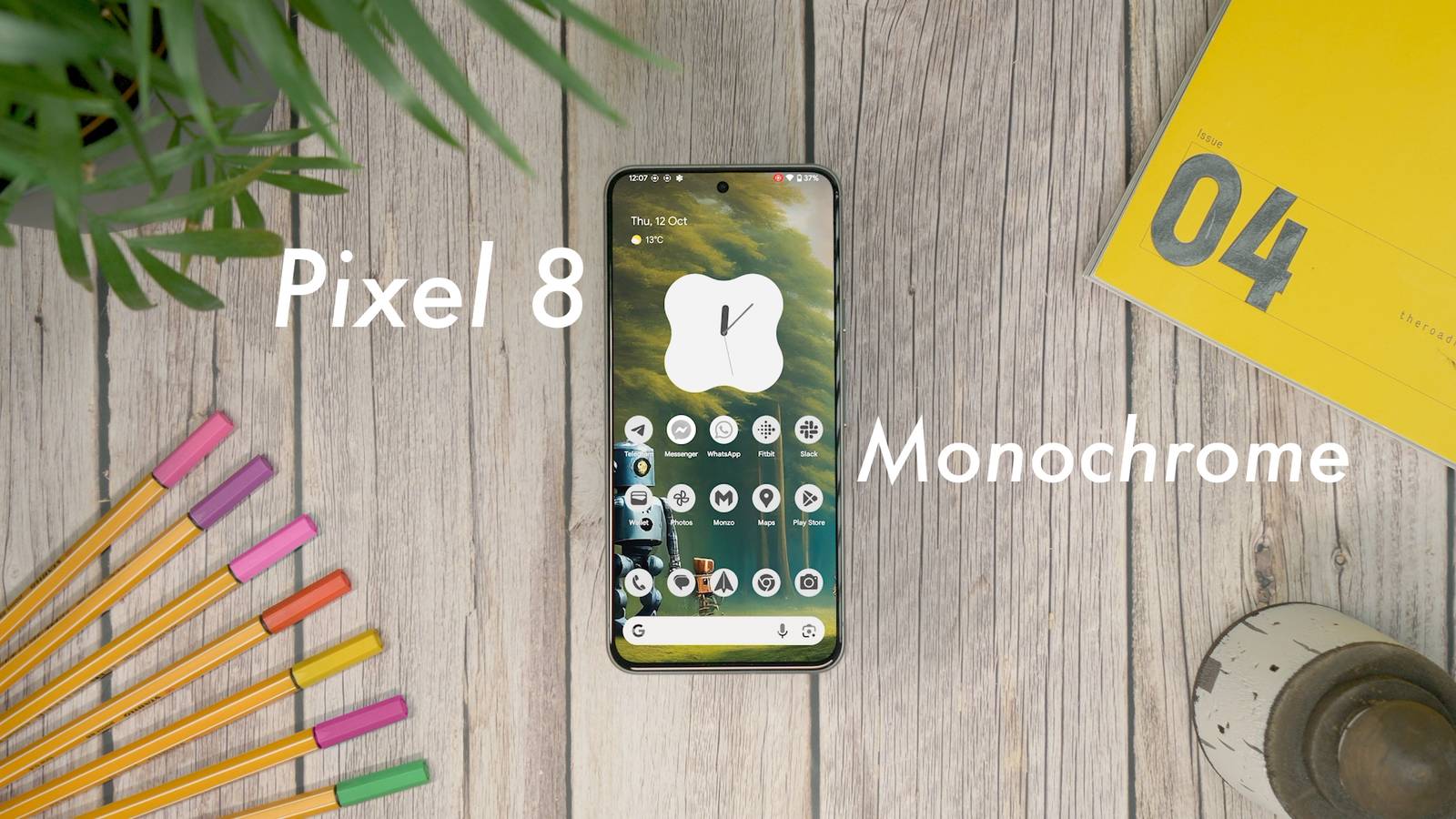 How to turn on Monochrome theme in Android 14