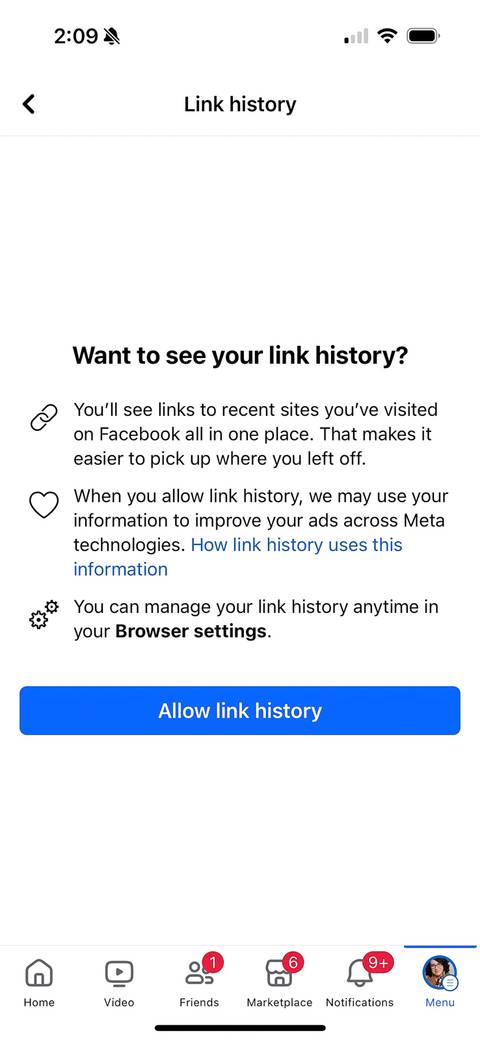 How to check Facebook browser history and turn it off