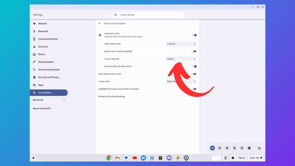 How to enable auto clicker on ChromeOS