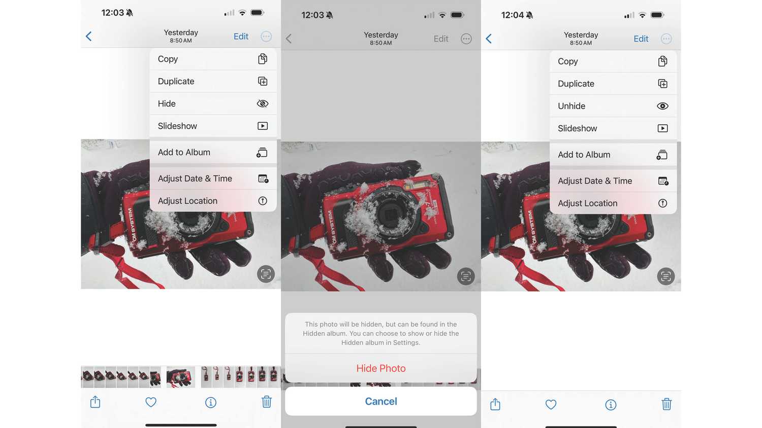 How to hide a photo and your Hidden Photos album on iPhone