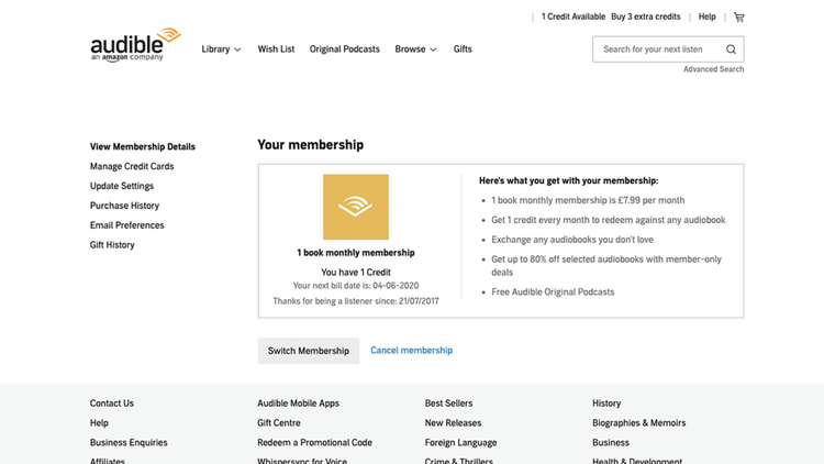 How to cancel your Audible subscription