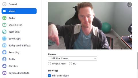 Why is my Zoom video backwards and how do I fix it?