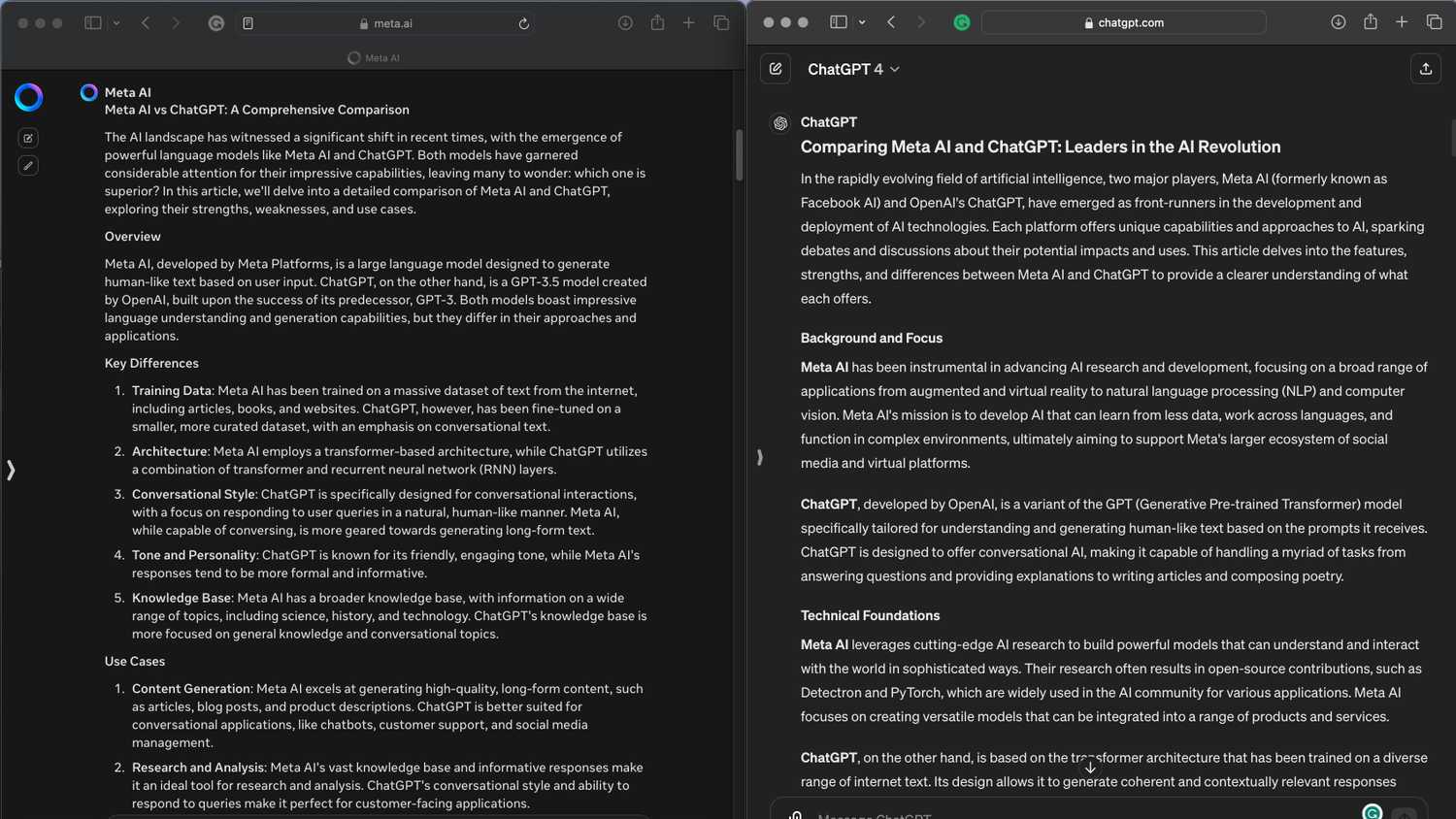 Meta AI vs ChatGPT: Is Meta's chatbot even worth using?