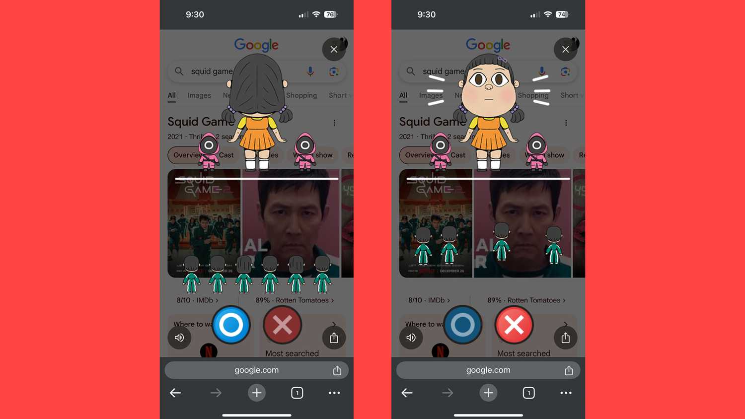 How to play Google's hidden Squid Game Easter egg