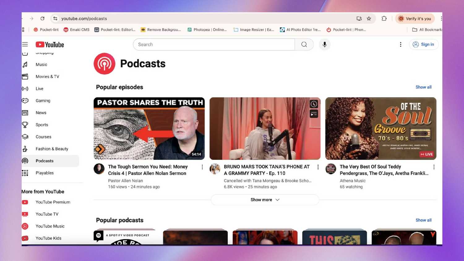 What's better for video podcasts: Spotify or Youtube?