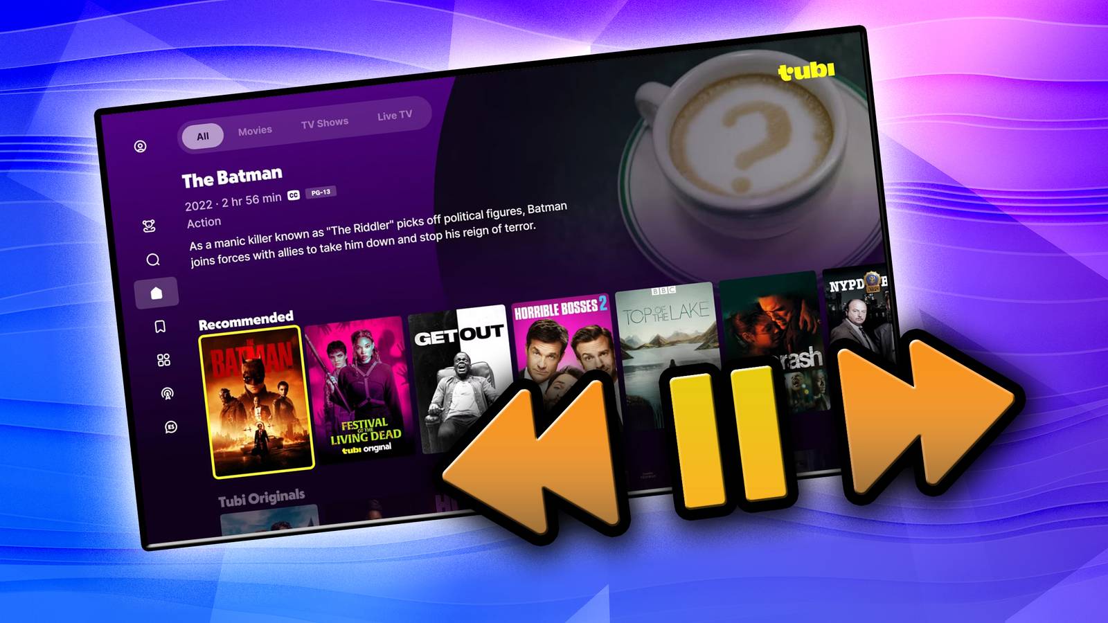 Can you rewind, fast-forward, or pause Tubi?