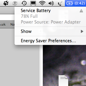 Service Battery: Snow Leopard encourages battery replacement