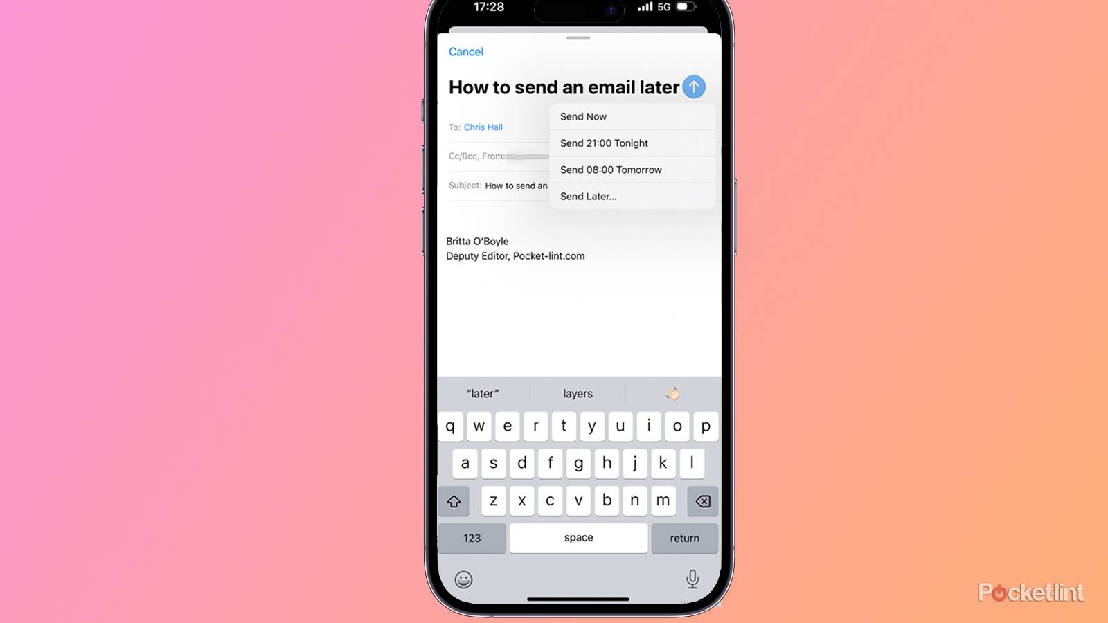 How to schedule an email to send later in Apple Mail