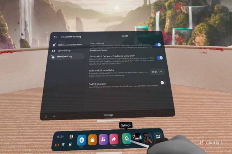 How to turn hand and eye tracking on and off on Meta Quest Pro
