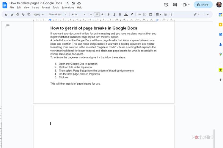 How to delete a page in Google Docs and other useful tips