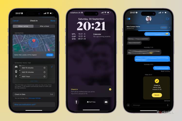 What is Apple Check In and how does it work in Messages?
