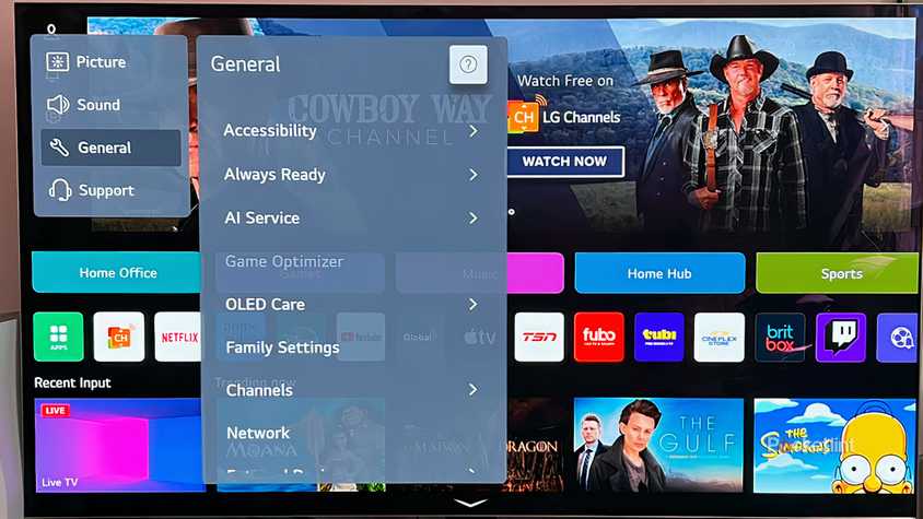 What is LG TV's WebOS hidden menu and how do you access it?