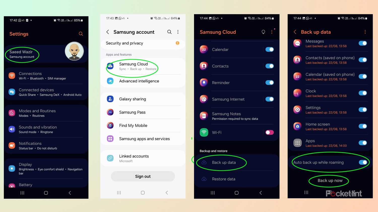 How to backup a Samsung Galaxy phone