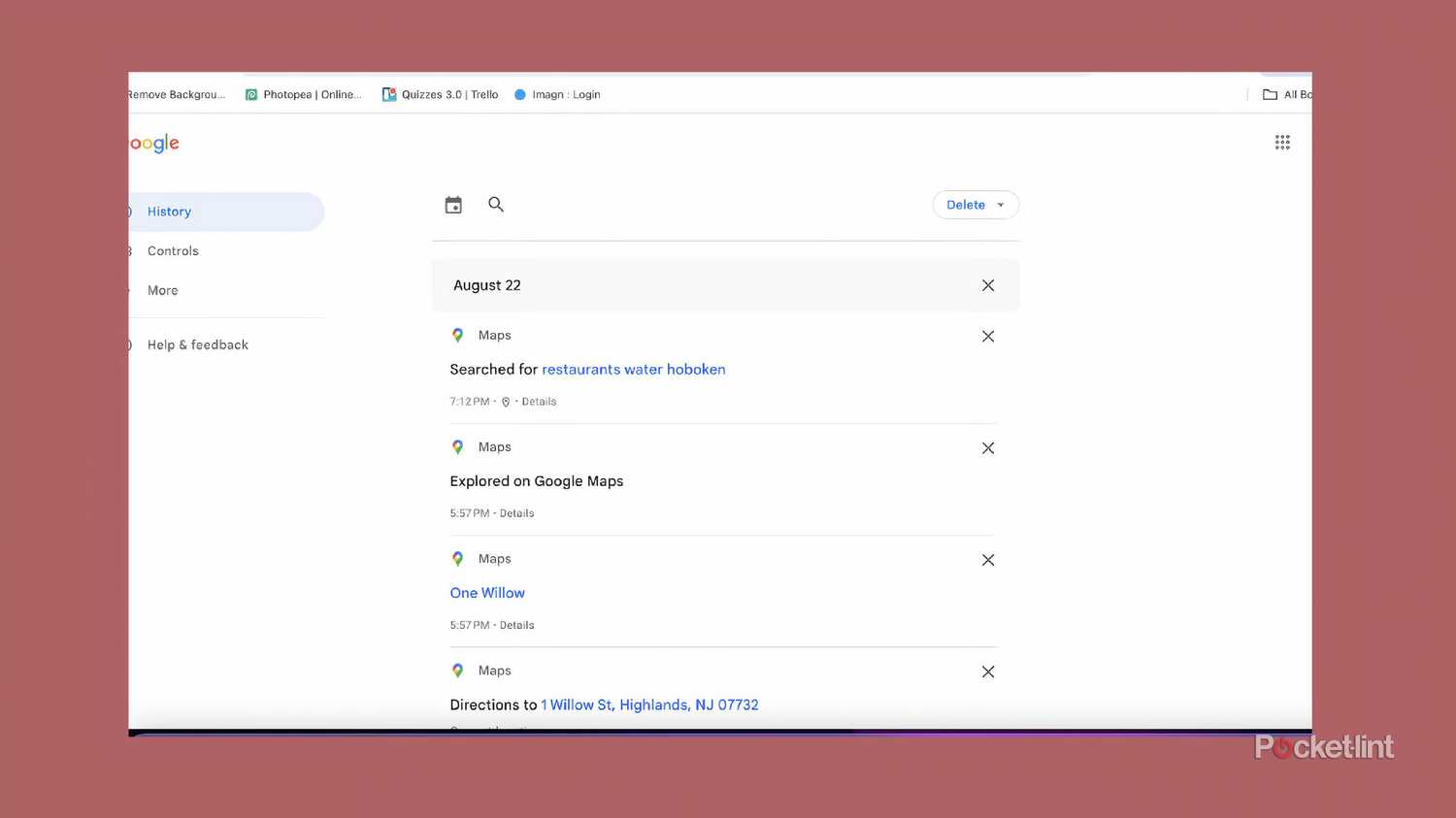 How to find Google Maps location history to see past trips