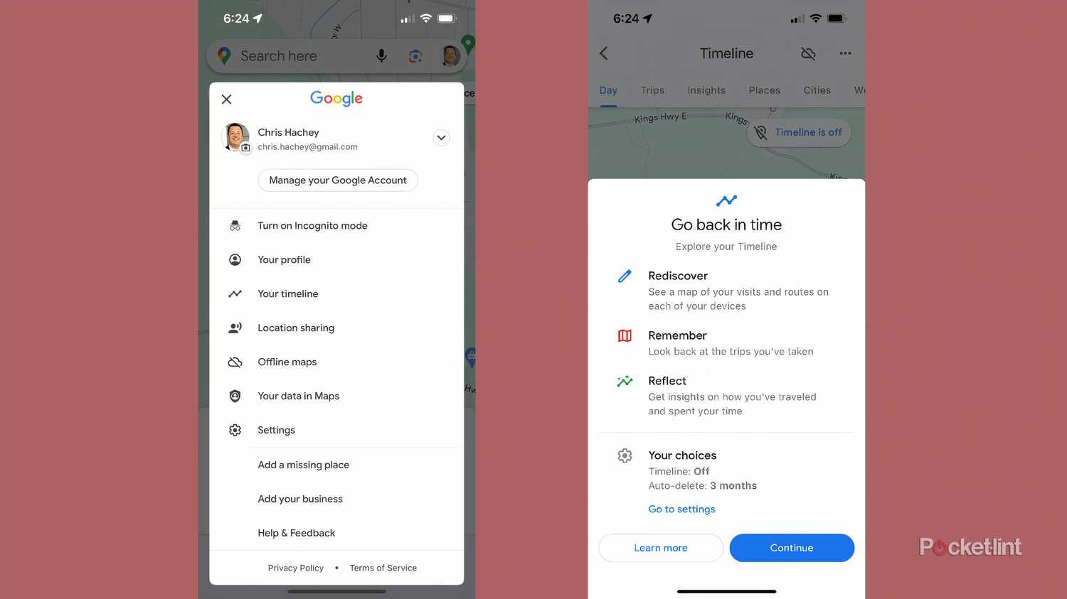 How to find Google Maps location history to see past trips