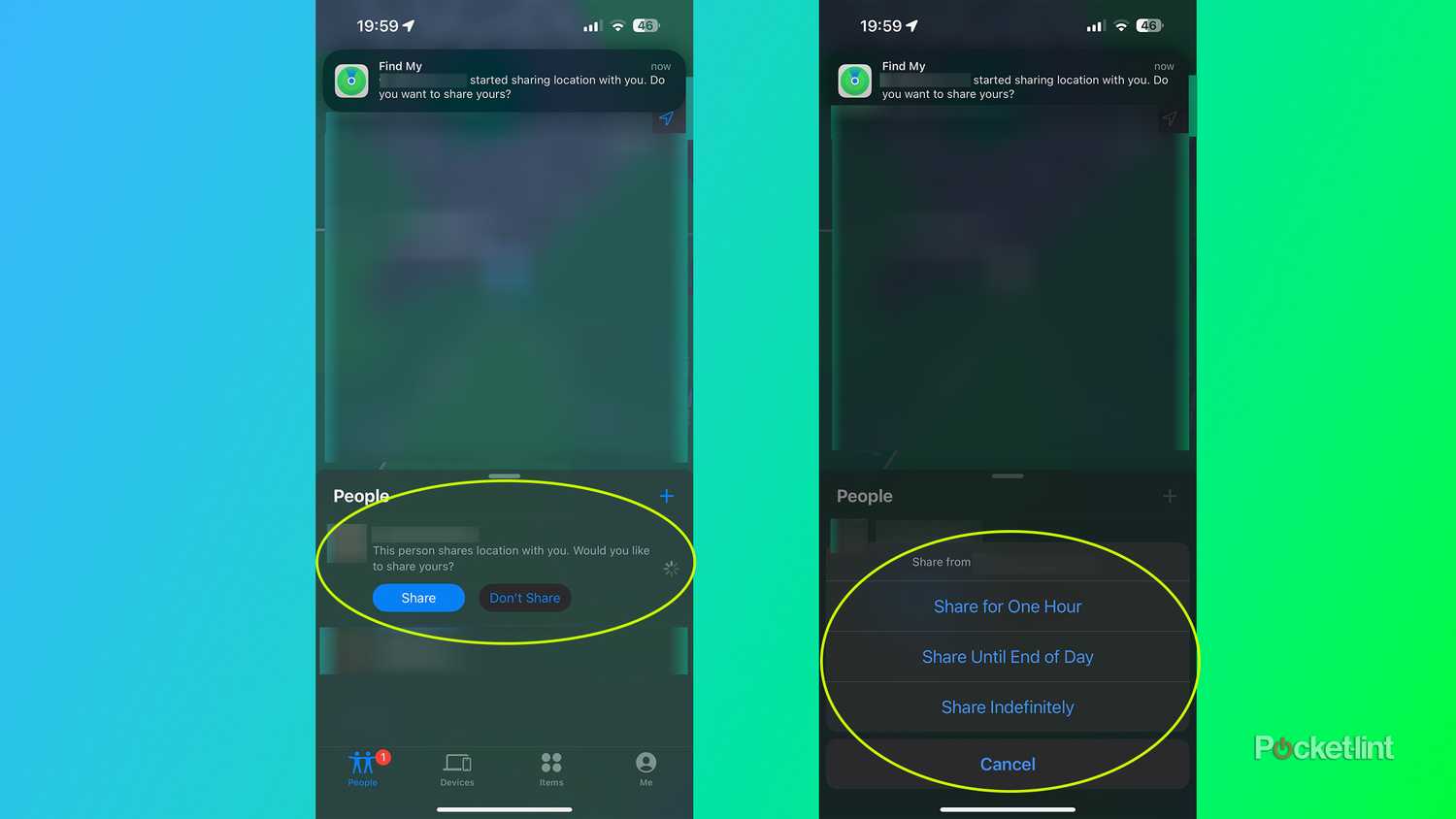 How to share your location on Find My