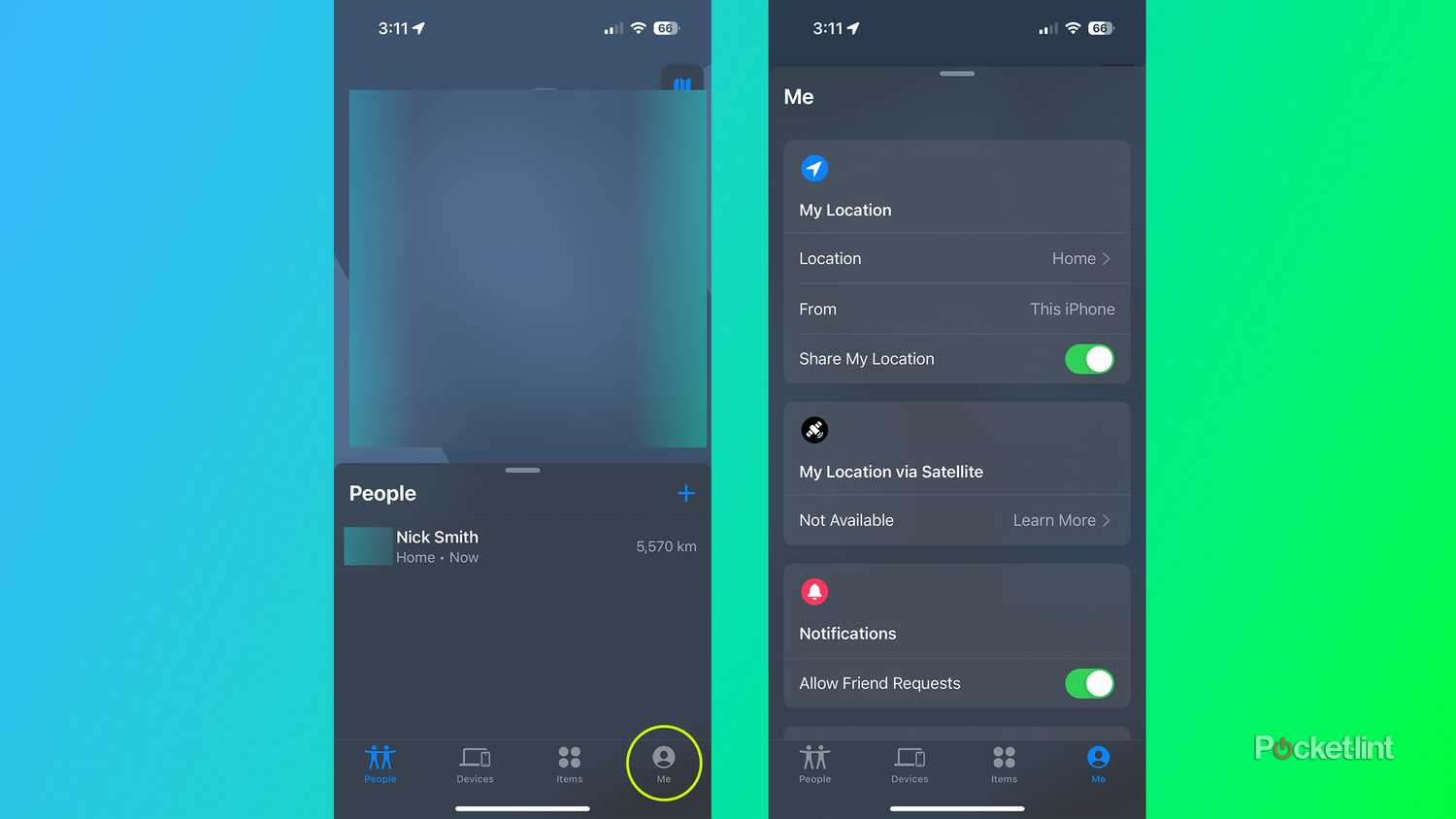 How to share your location on Find My