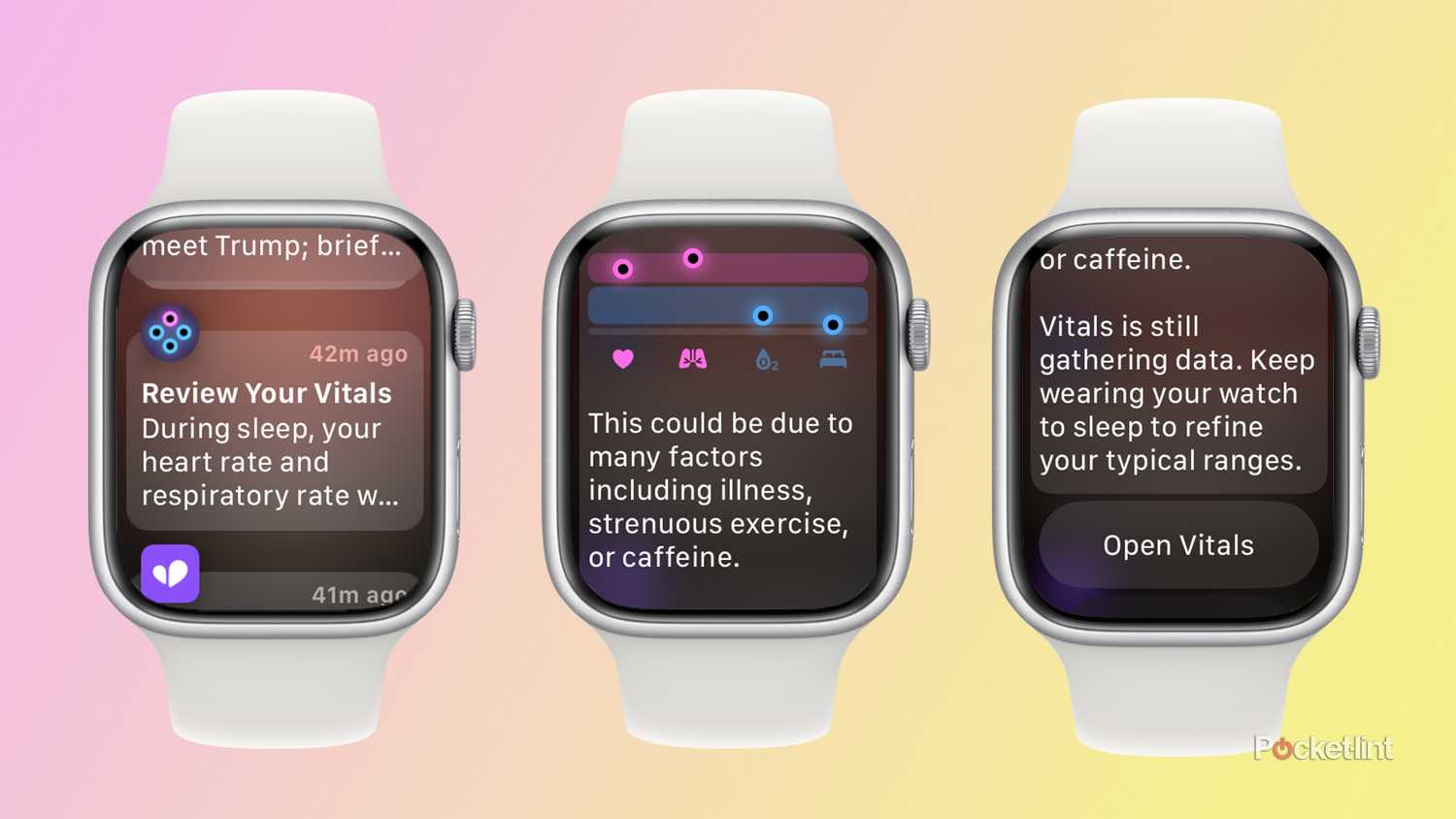 My first Vitals notification on Apple Watch was right on the money
