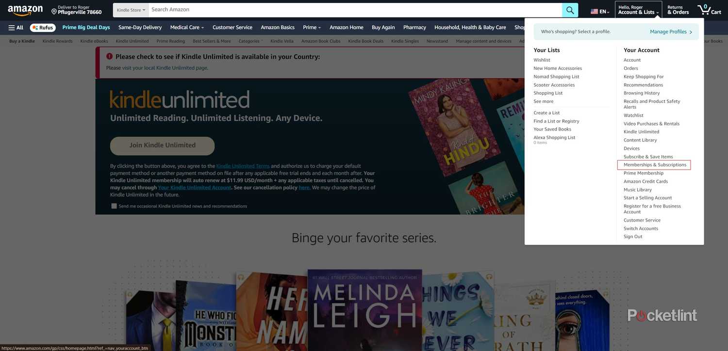 How to cancel Kindle Unlimited