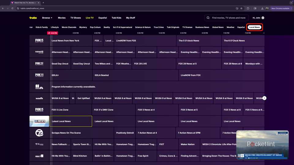 How to access local TV channels on Tubi